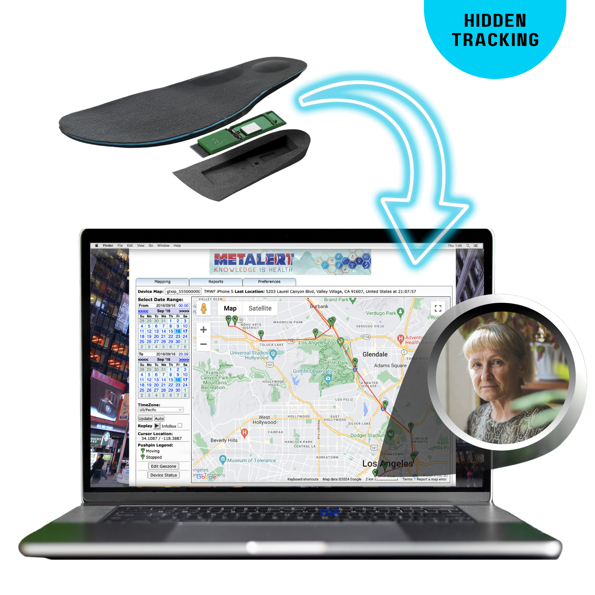 GPS Tracker SmartSole + Monitoring Service - Keep Loved Ones Safe ...